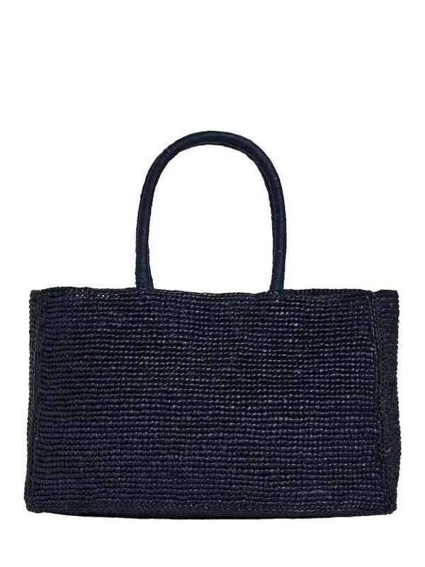Lié Studio The Charlotte Raffia Bag - Navy