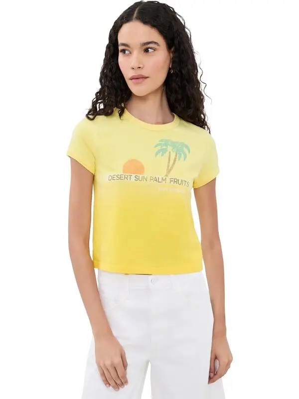MOTHER The Itty Bitty Ringer Tee - Desert Sun Palm