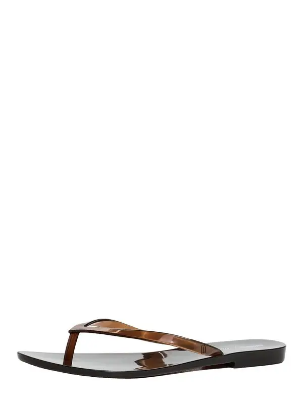 Madewell X Melissa Jelly Thong Flip Flops - Dark Brown