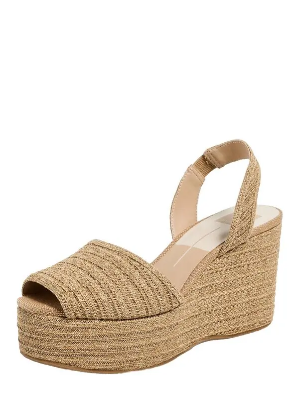 Dolce Vita Akera Wedge Espadrilles - Natural Raffia