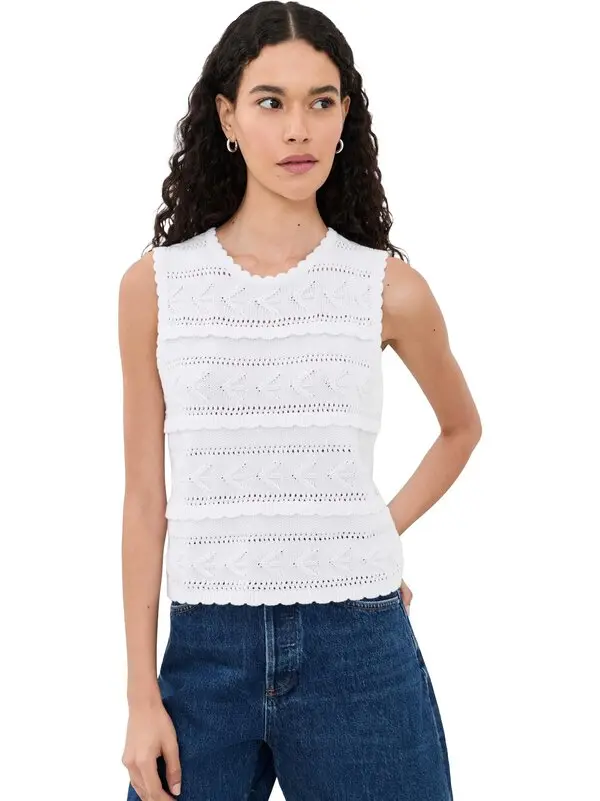 Splendid Giovanna Sweater Tank - White