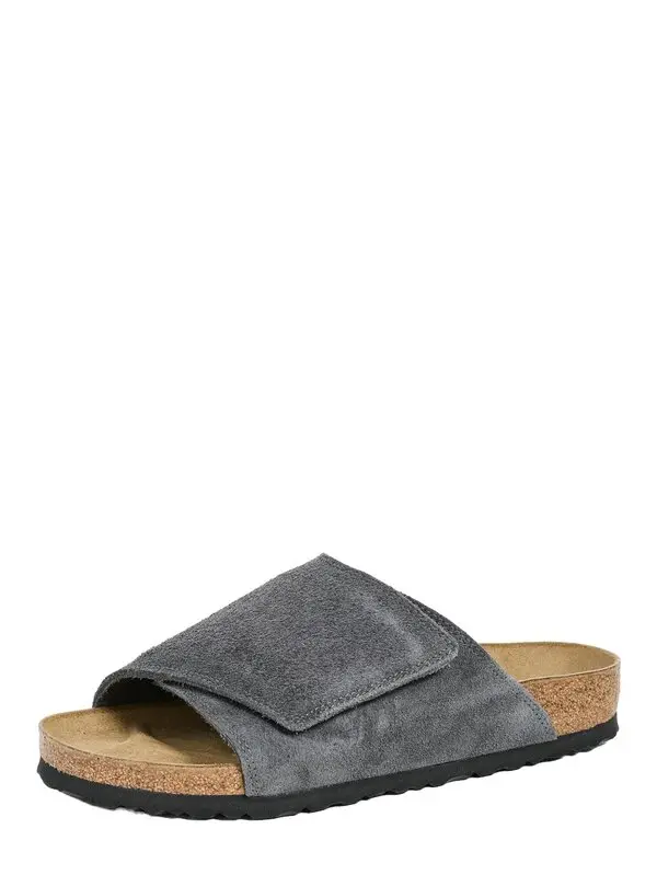BIRKENSTOCK Solana Suede Slip-on Sandals - Charcoal