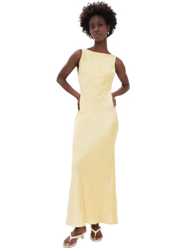 RUNAWAY THE LABEL Raelyn Maxi Dress - Lemon