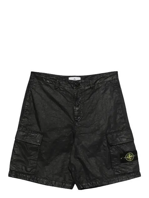 Stone Island Cargo Pocket Shorts - Black
