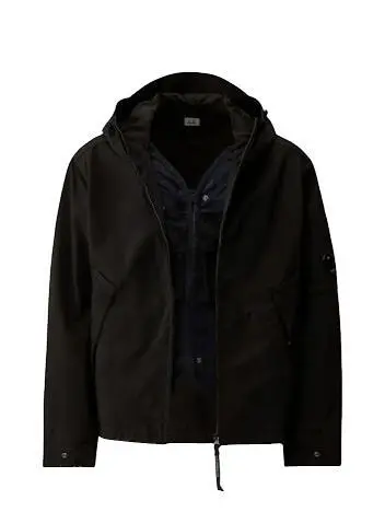 C.P. COMPANY Twill Hooded Lens Jacket - Total Eclipse