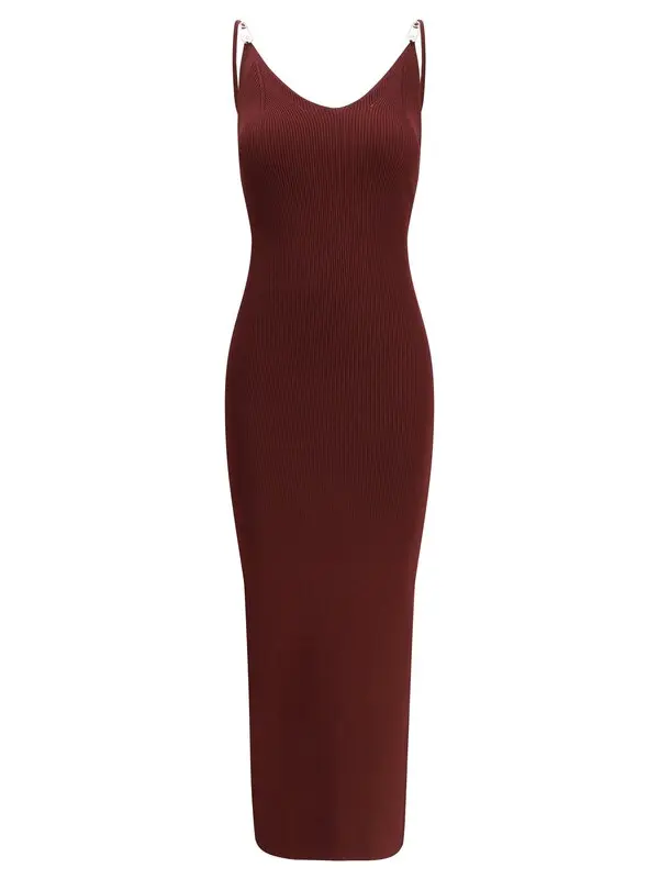 Versace Safety Pin Slip Midi Dress - Multicolor