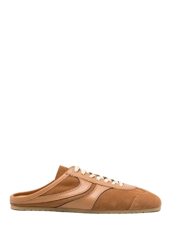 Dries Van Noten Suede Sneaker Mules - Tan