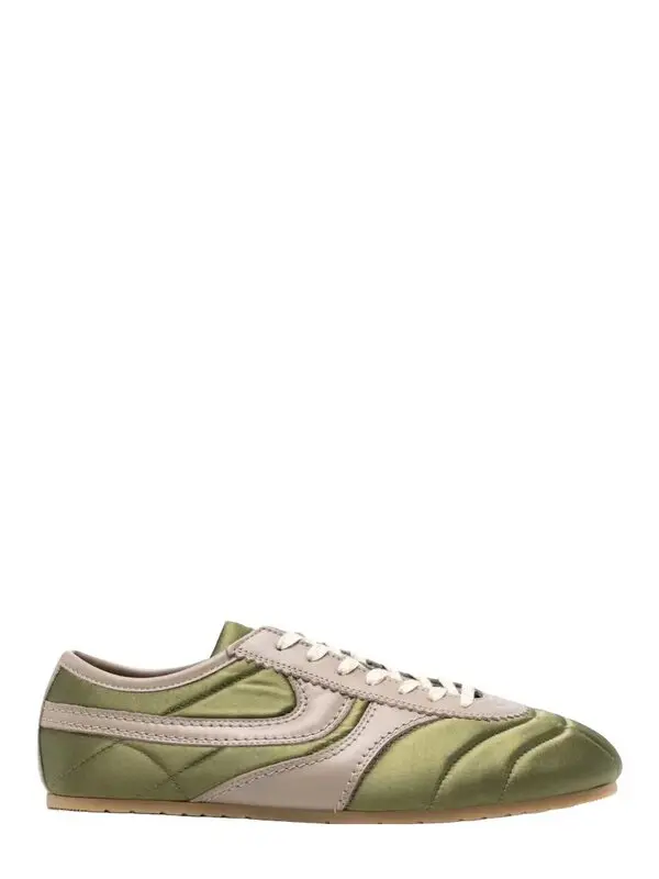 Dries Van Noten Quilted Leather Sneakers - Olive