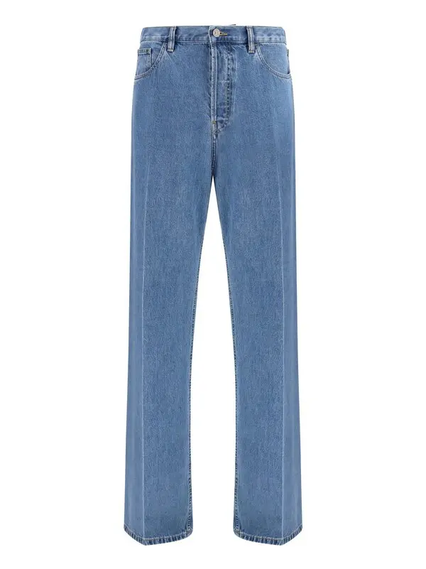 Valentino Garavani Straight-leg Denim Jeans - Blue