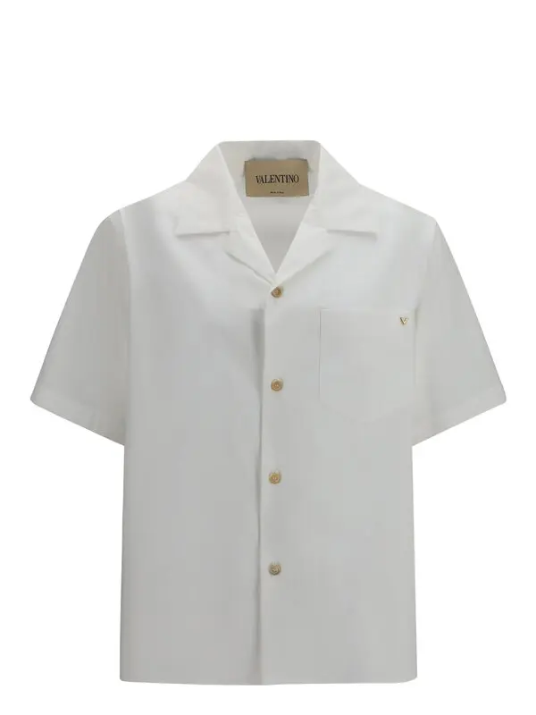 Valentino Garavani Short-sleeve Shirt With Vlogo - White