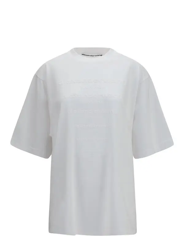 Alexander Wang Gradient Logo Short-sleeve T-shirt - White