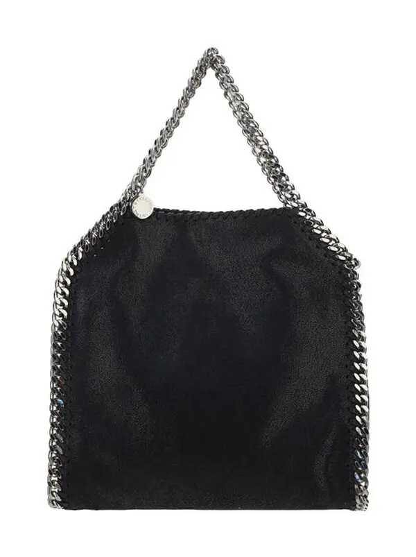 Stella McCartney Falabella Mini Tote Handbag With Chain Strap - Black