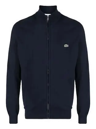 Lacoste Zip-up Sweater - Navy Blue