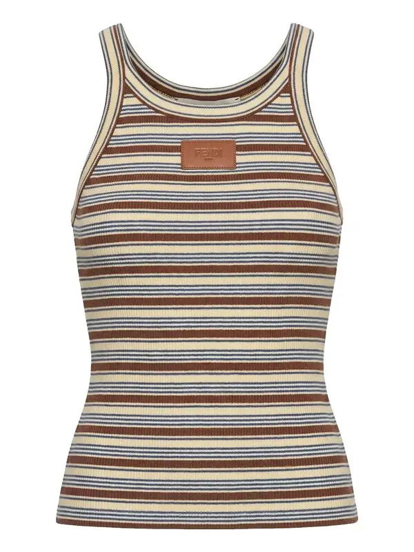 Fendi Striped Knit Tank Top - Multicolor