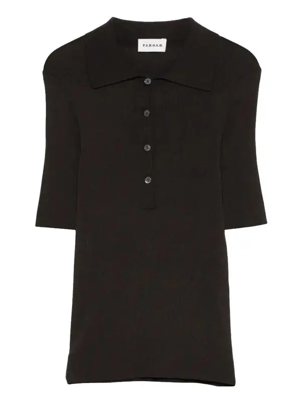 P.a.r.o.s.h Ribbed Polo Shirt With Collared Neckline - Multicolor