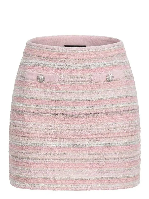SELF-PORTRAIT Textured Knit Mini Skirt - Multicolor