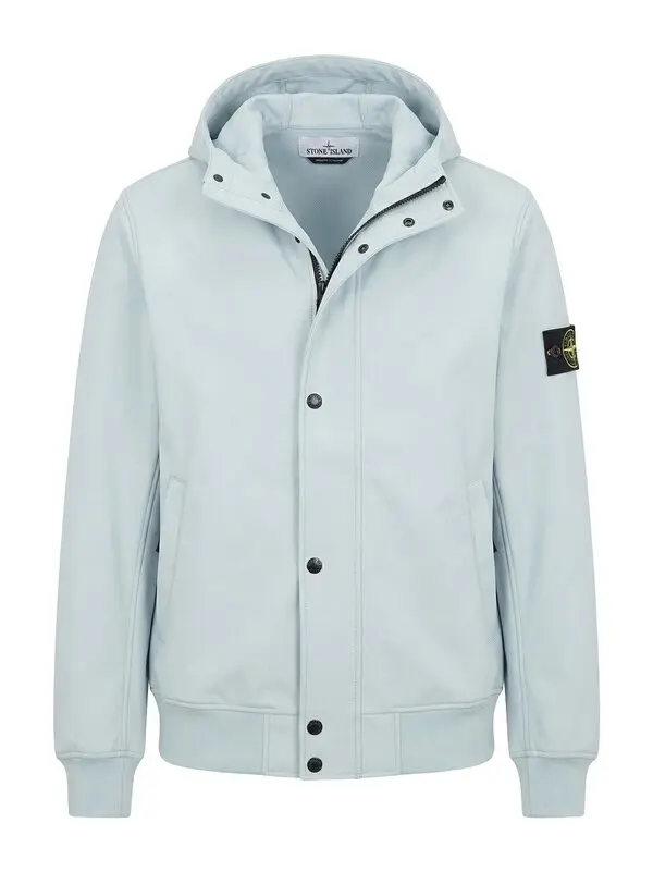 Stone Island Light Soft Shell-r E.dye Technology Short Parka - Multicolor