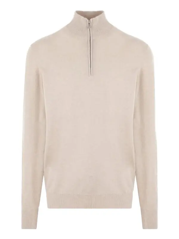 Brunello Cucinelli Cashmere Quarter Zip Sweater - Multicolor