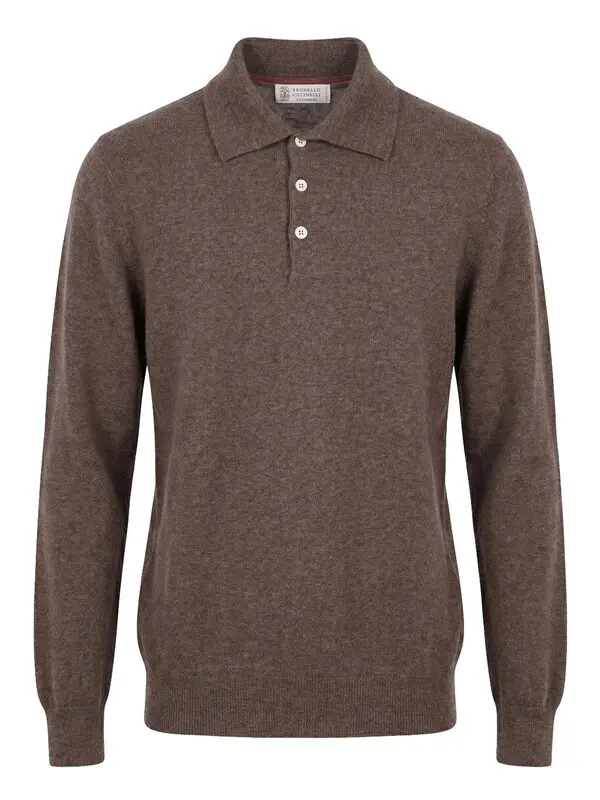 Brunello Cucinelli Cashmere Polo Sweater - Multicolor