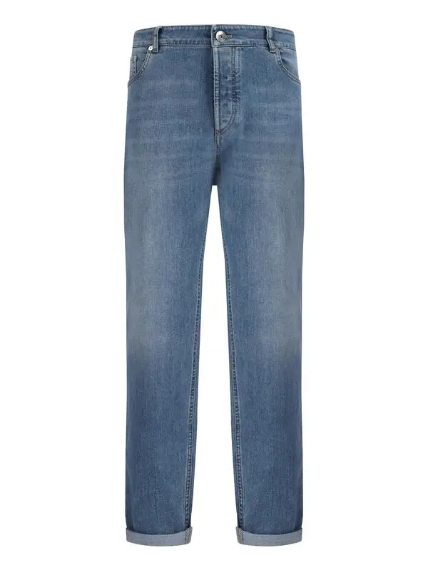 Brunello Cucinelli Straight Leg Jeans - Blue