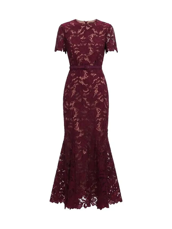 SELF-PORTRAIT Lace Midi Dress - Multicolor