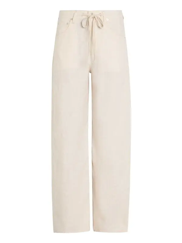 Citizens Of Humanity Brynn Drawstring Linen Trousers - Beige
