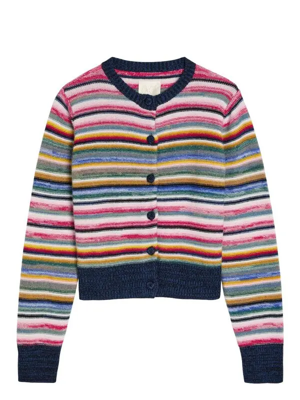 Suzie Kondi Striped Cashmere Cardigan - Multicoloured