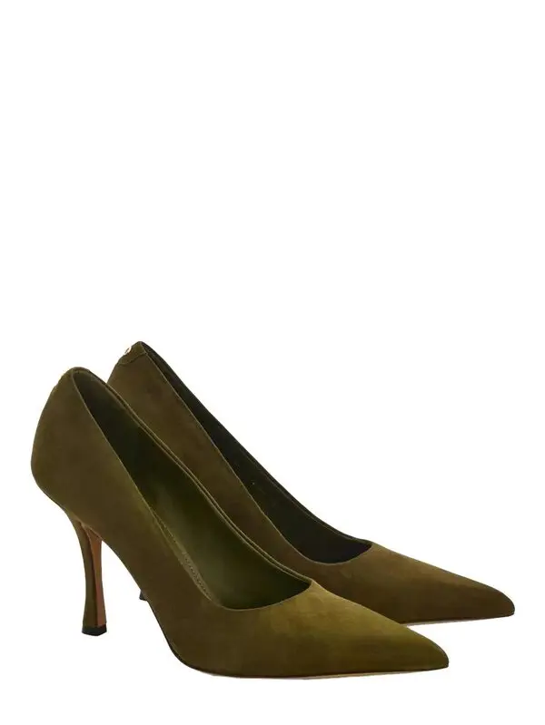 FERRAGAMO Suede Pump Shoes - Green
