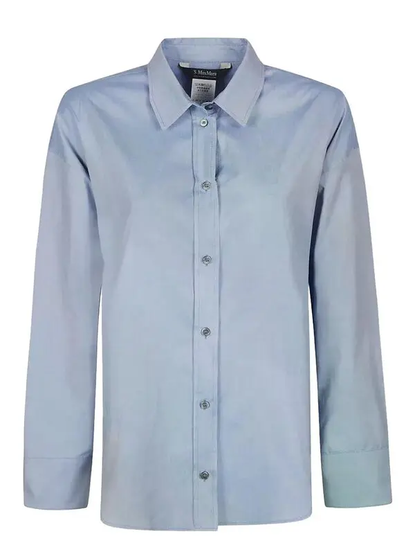 Max Mara Button-up Long-sleeve Shirt - Blue