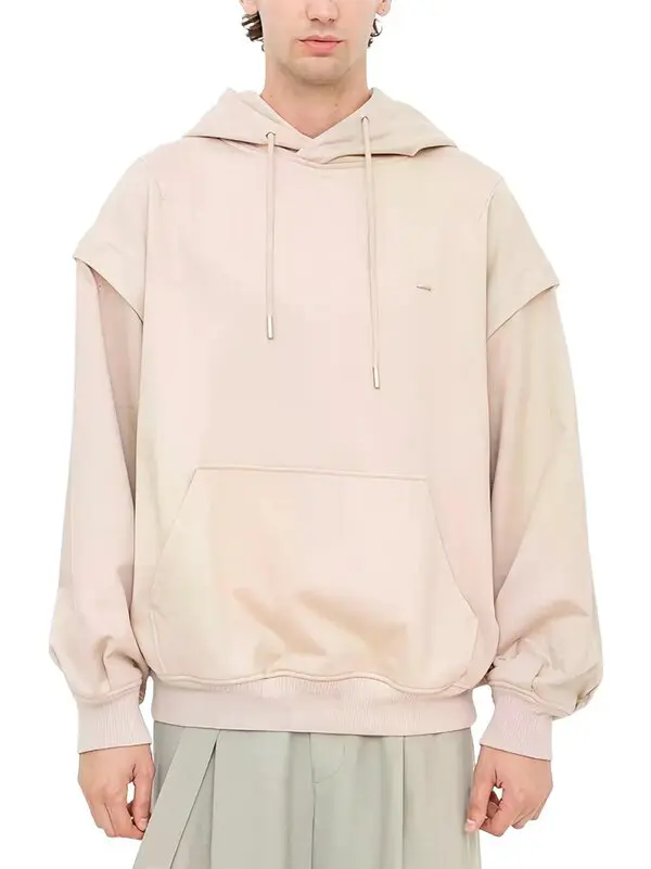 SONGZIO Embroidered Layered Hoodie - Neutrals
