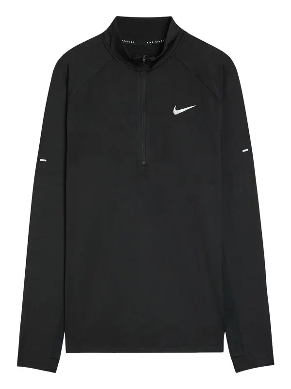 Nike Dri-fit Quarter-zip Running Top - Black