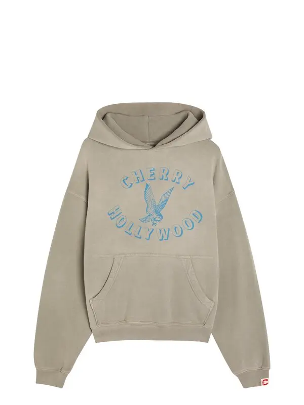 CHERRY LOS ANGELES Cotton Hooded Sweatshirt - Grey