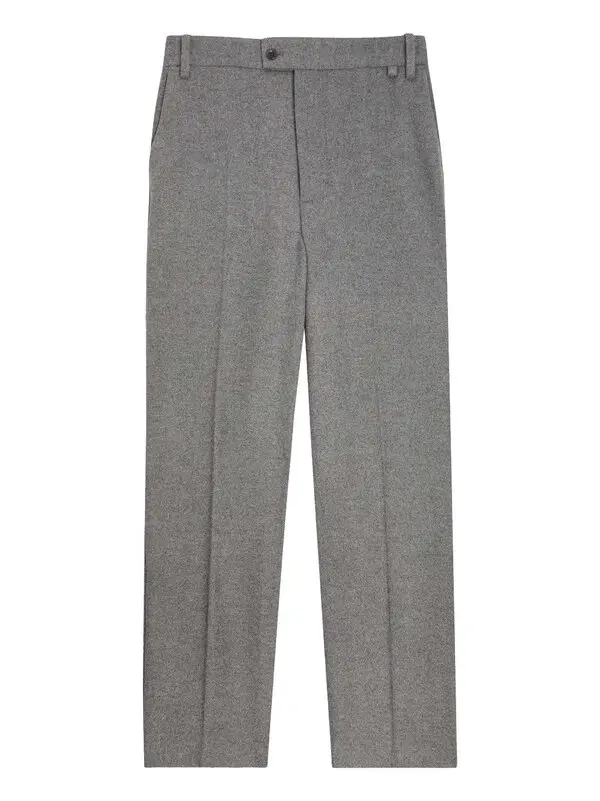THE ELDER STATESMAN Straight-leg Wool-blend Trousers - Grey