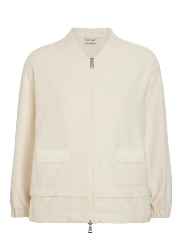 Moncler Layered Bouclé Cardigan - Cream