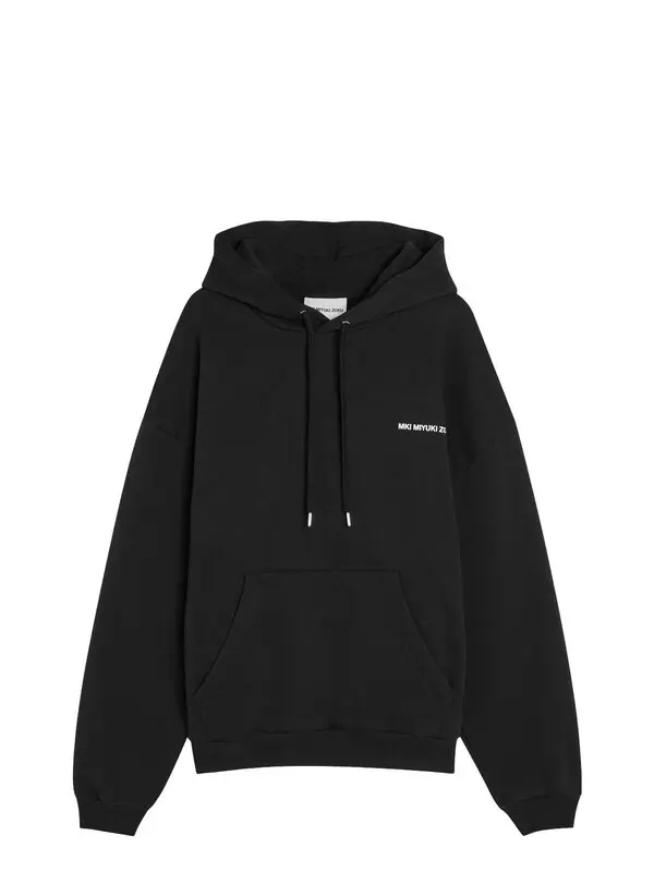 MKI MIYUKI ZOKU Cotton-blend Hooded Sweatshirt - Black