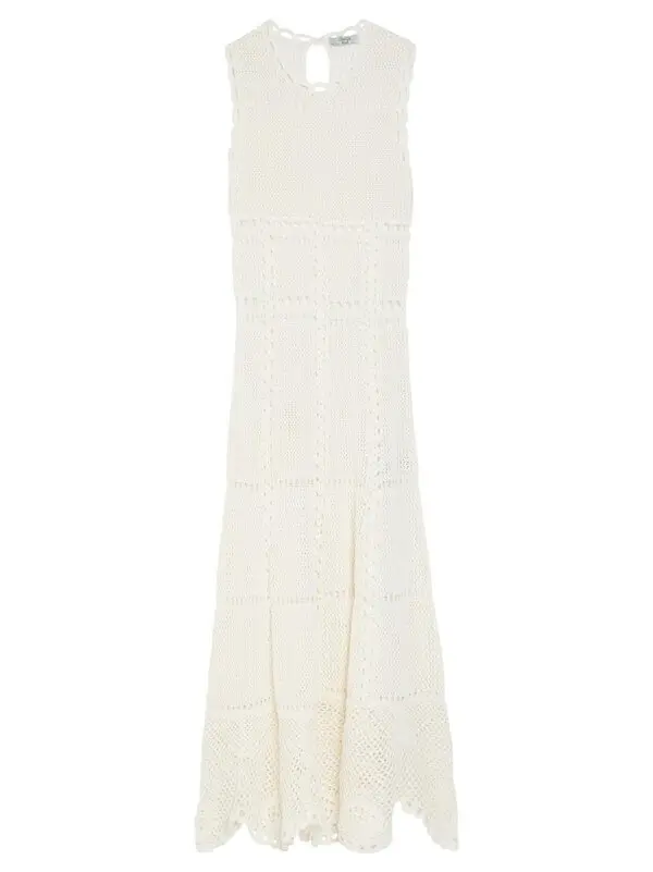 Erdem Crochet Scalloped Maxi Dress - Ivory