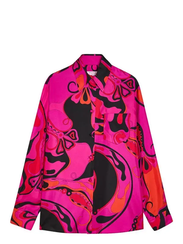 Emilio Pucci Printed Silk Shirt - Pink