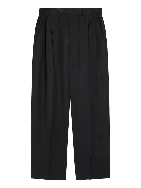 MKI MIYUKI ZOKU Pleated Woven Suit Trousers - Black
