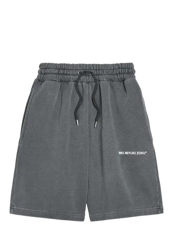 MKI MIYUKI ZOKU Logo-print Cotton-blend Shorts - Black Other