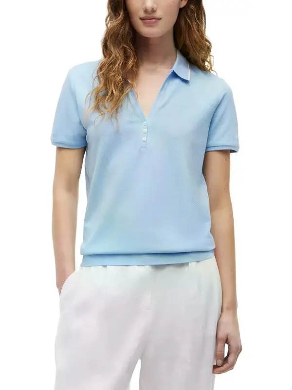 Tommy Hilfiger Short Sleeve Polo Top - Blue