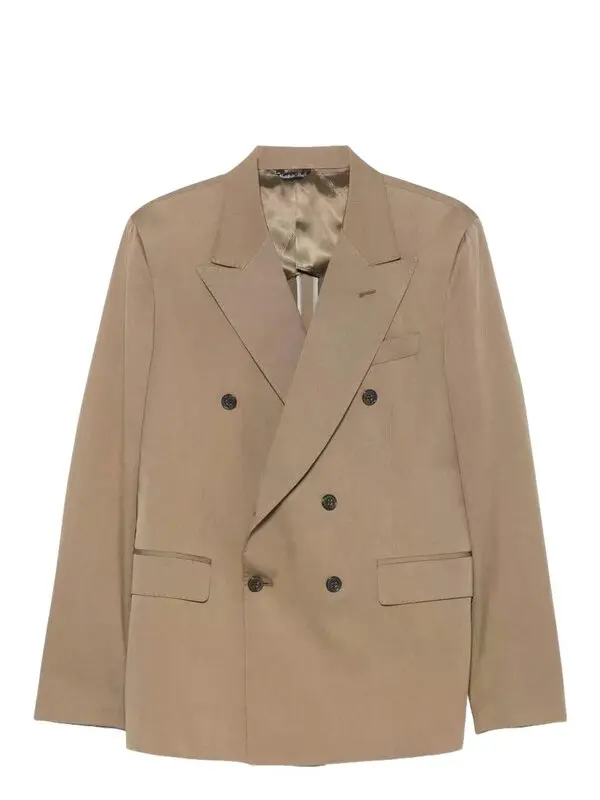 Brian Dales Double-breasted Peak-lapel Blazer - Brown