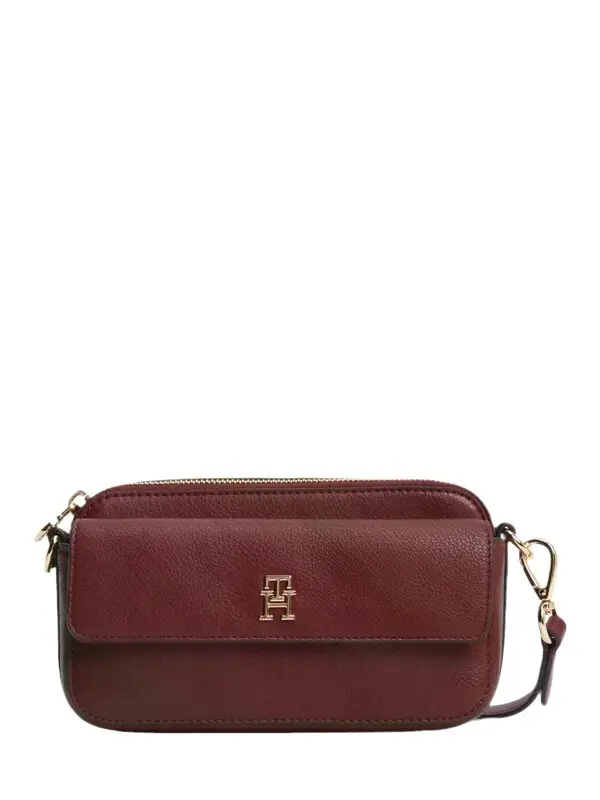 Tommy Hilfiger Logo Plaque Shoulder Bag - Red