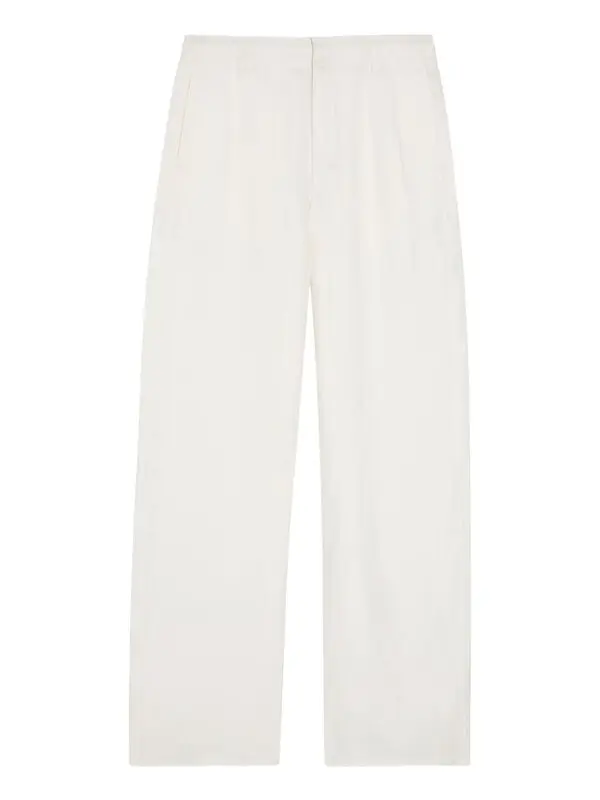 LEMAIRE Creased Satin Wide-leg Trousers - Off White
