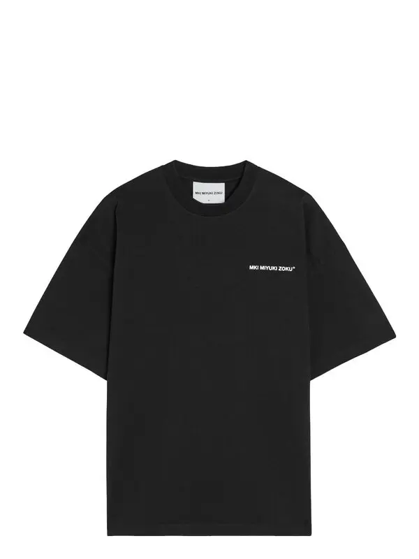 MKI MIYUKI ZOKU Uniform Logo-print Cotton T-shirt - Black