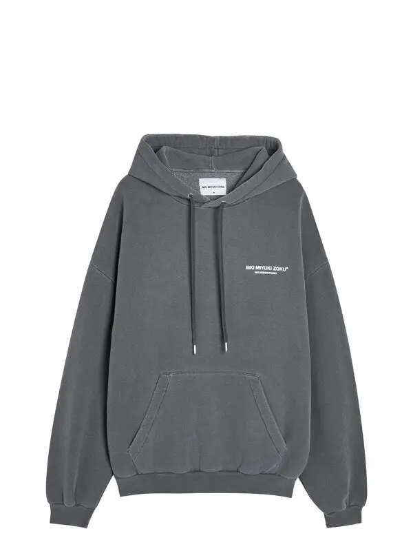 MKI MIYUKI ZOKU Hooded Cotton-blend Sweatshirt - Black Other