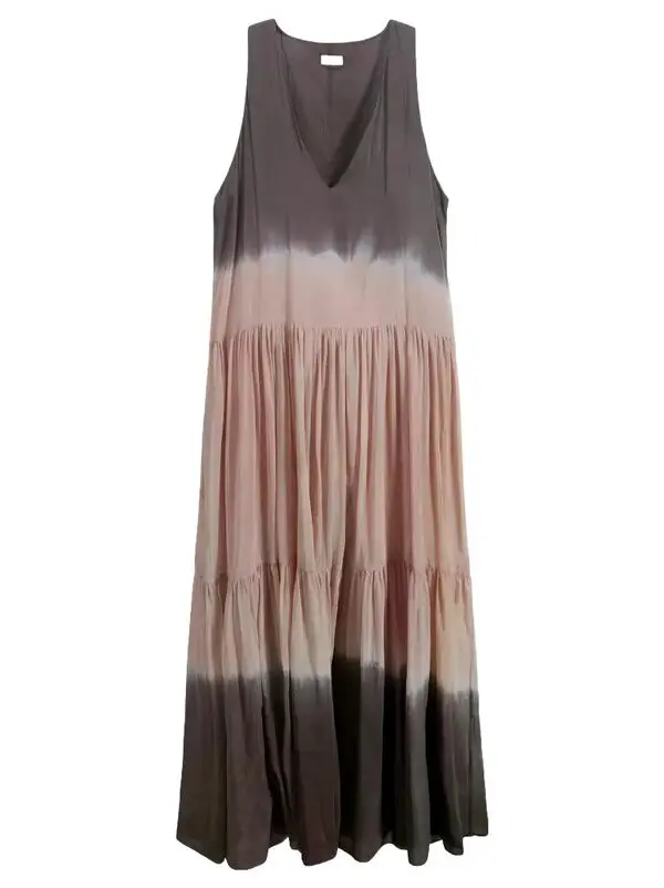 ROBERTO COLLINA Tiered Maxi Dress - Neutrals