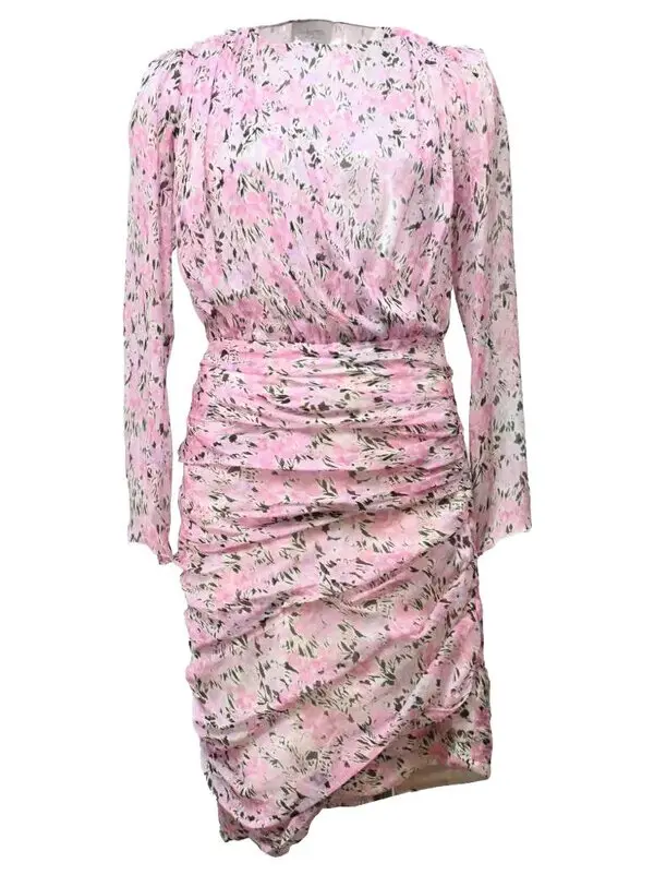 Giambattista Valli Ruched Floral-print Dress - Pink