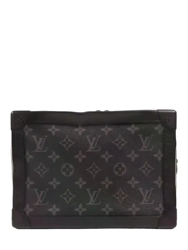 LOUIS VUITTON Soft Trunk Monogram Eclipse Shoulder Bag - Black