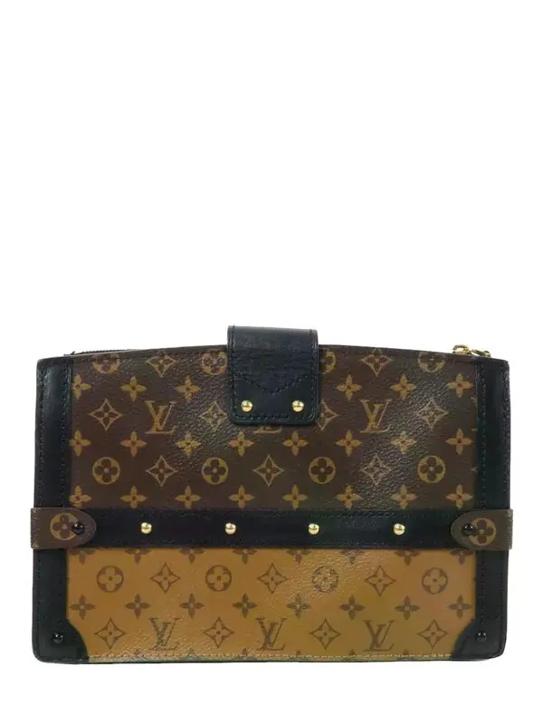 LOUIS VUITTON Trunk Monogram Reverse Clutch Bag - Brown