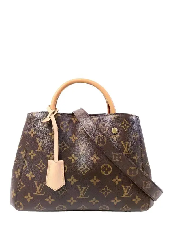 LOUIS VUITTON Bb Montaigne Tote Bag - Brown